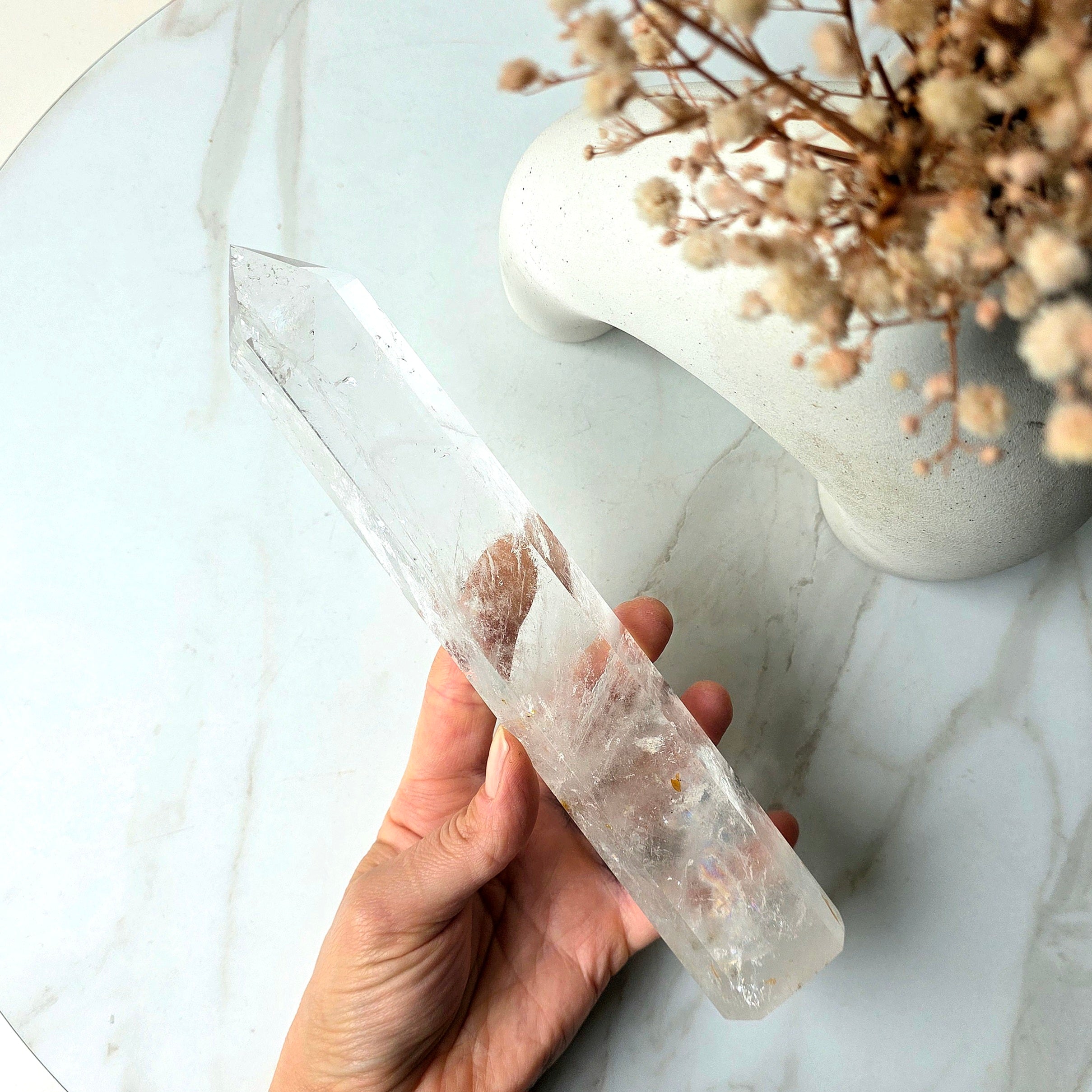 Clear Quartz Crystal Tower Point – Crystals and Me | High Quality ...
